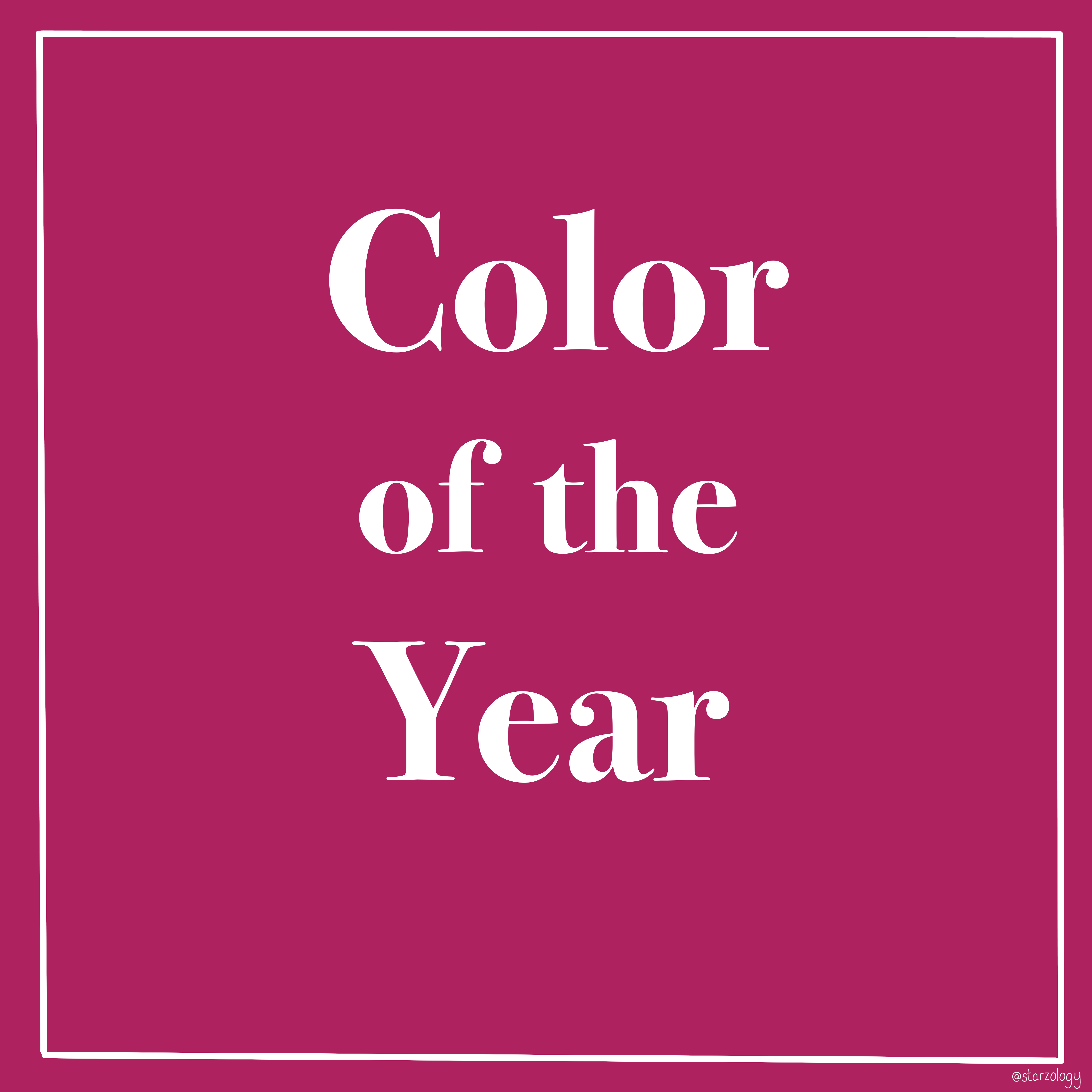 Color of the Year : Starzology
